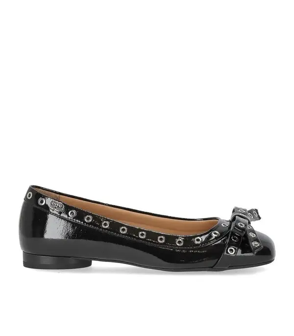 GANNI Patent Leather Ballerinas - Black