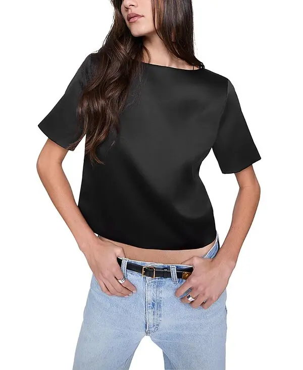 Rebecca Minkoff Wren Shirt With Chain - True Black