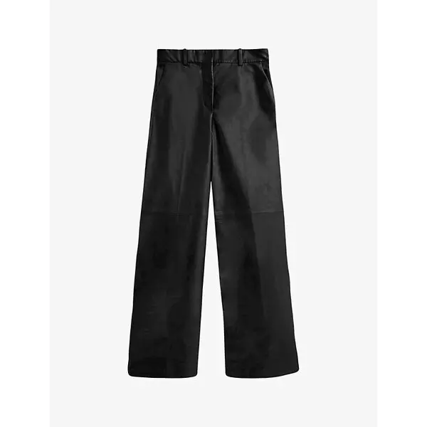 JOSEPH Alana Wide-leg Leather Trousers