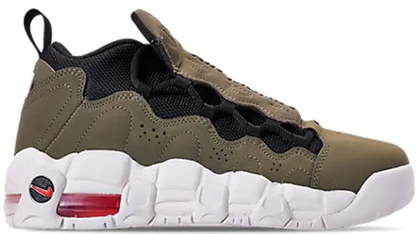 Nike Air More Money Sneakers Medium Olive/Habanero Redone