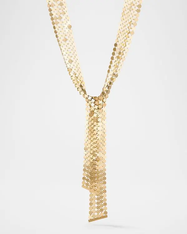 Lana Jewelry Laser Mega Chainmail Lariat Necklace - Yellow Gold