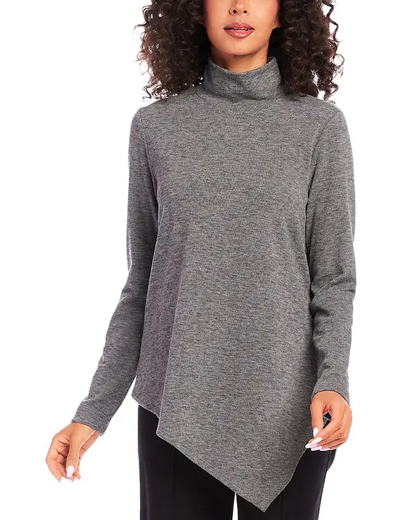 Karen Kane Asymmetric Hem Turtleneck Sweater