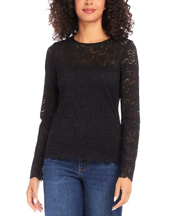 Karen Kane Scalloped Lace Top