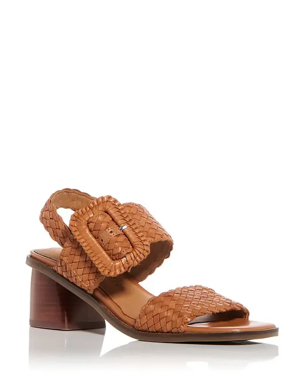 KENNETH COLE Madylyn Buckled Sandals - Tan Leather