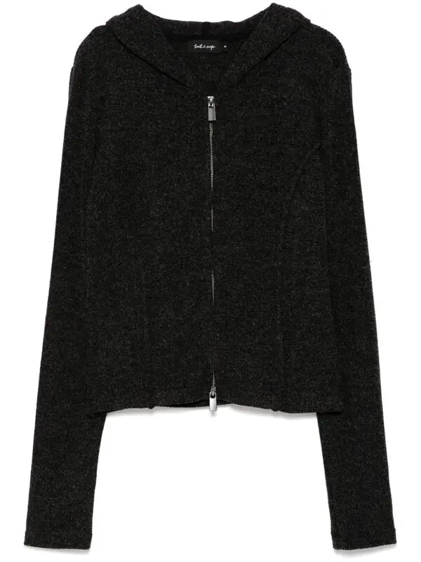 TOUT A COUP Hooded Knitted Top