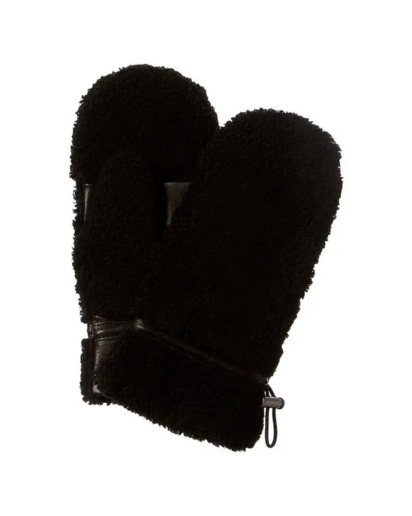 Vince Natural Shearling Mittens In Black - 63% Off | Editorialist