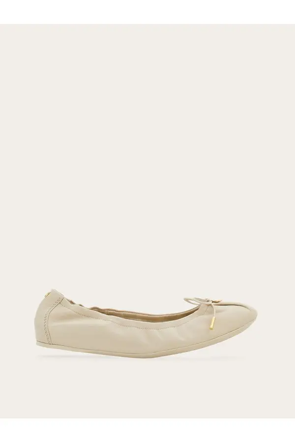 FERRAGAMO Elasticated Ballet Flat - Red