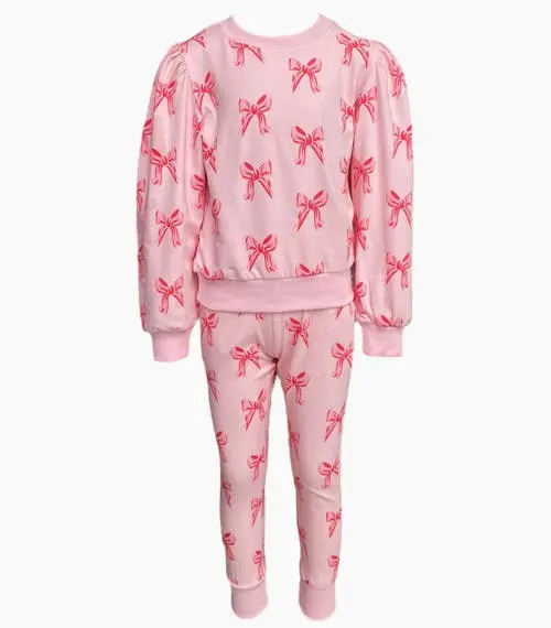 LOLA + THE BOYS Ribbon Puff Sleeve Set
