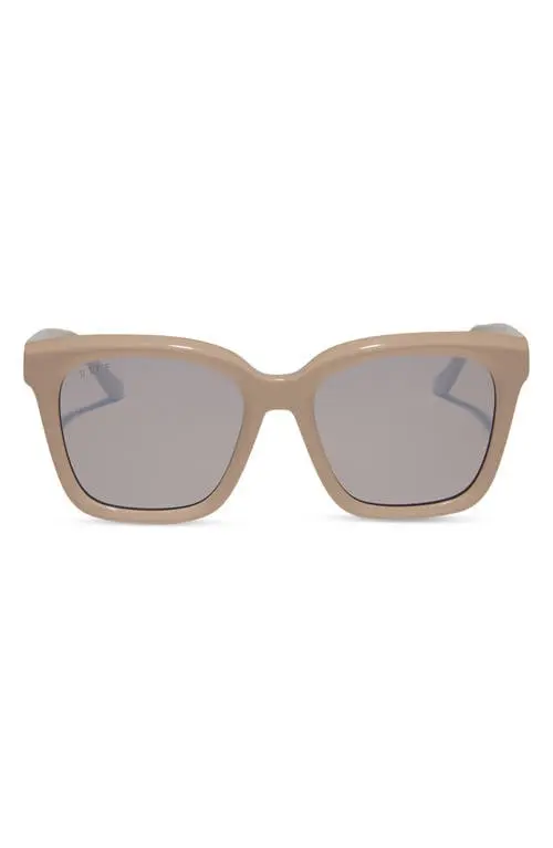 DIFF Meredith 54mm Square Sunglasses - Silver Flash