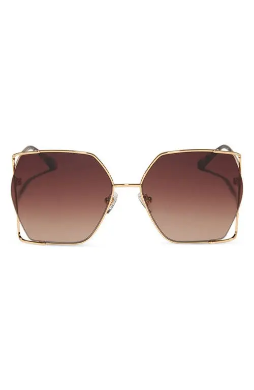 DIFF Eyewear Donna Iv 61mm Gradient Square Sunglasses - Brown Gradient