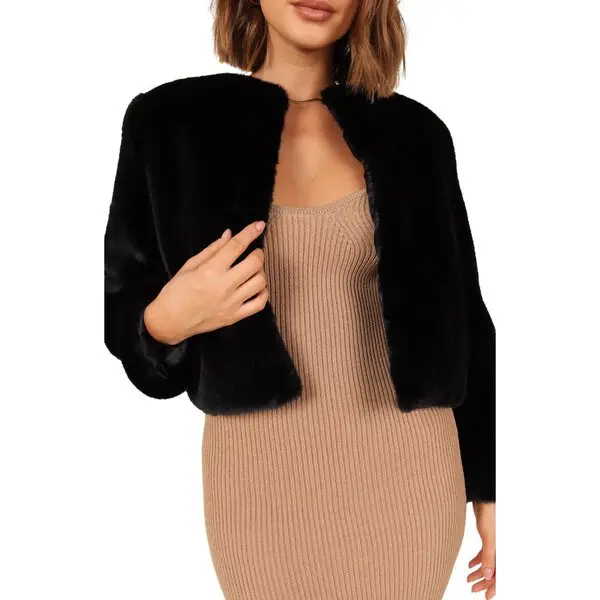 PETAL & PUP Minnie Faux Fur Jacket