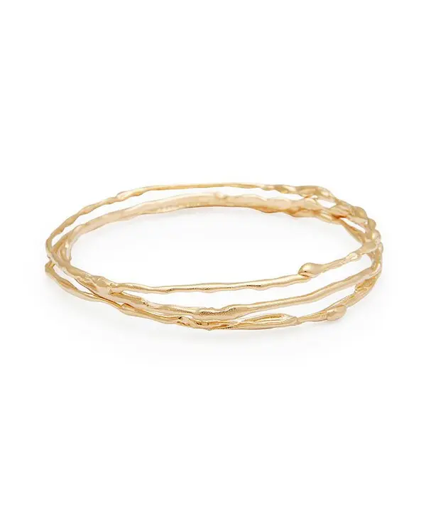 DEUX LIONS JEWELRY Terra Bangle Set - K Gold Plated