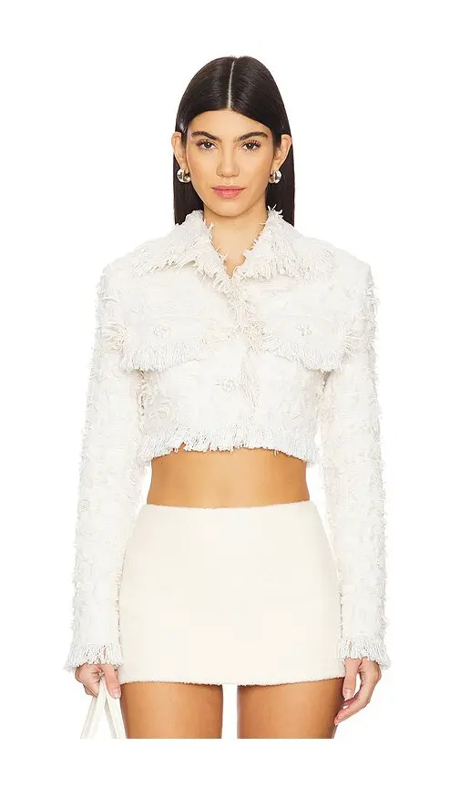 YUHAN WANG Frayed Tweed Jacket