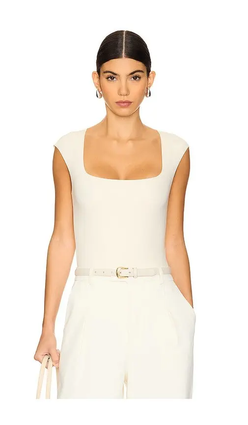Commando Neoprene Cap Sleeve Bodysuit - Ivory