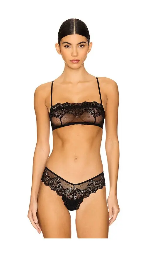 Only Hearts Scallop Bralette - Black