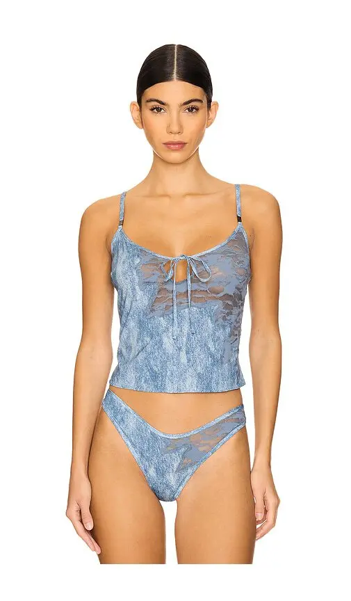 Diesel X Savage X Fenty Lace Sleep Cami In Slate