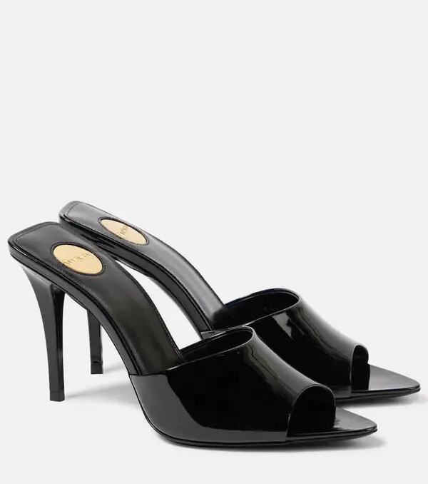 Saint Laurent Romy Patent Leather Mules