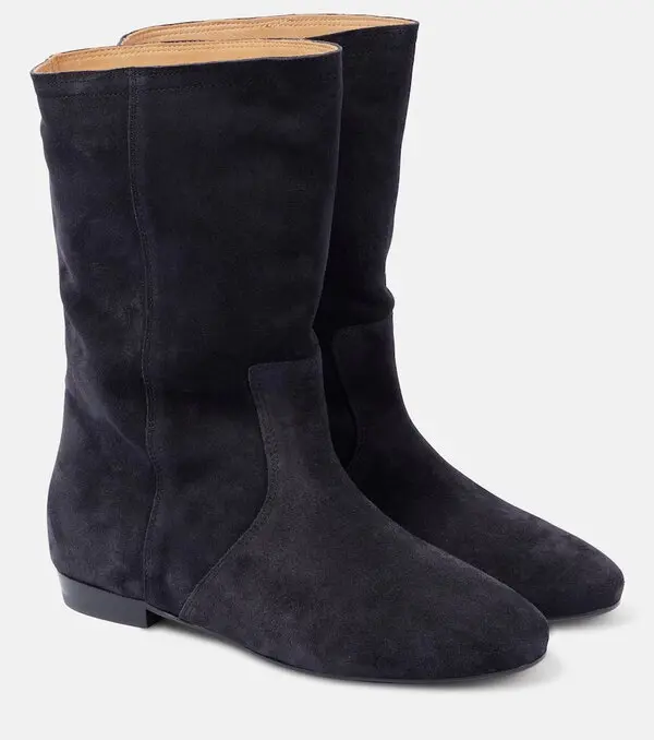 Isabel Marant Stefa Suede Ankle Boots - Black