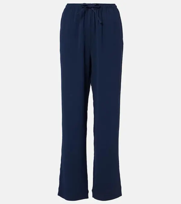 Asceno Aurelia Crêpe Straight Pants - Blue
