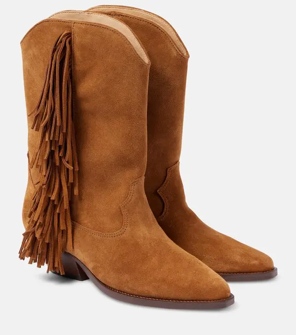 Isabel Marant Duerto Fringed Boots - Brown