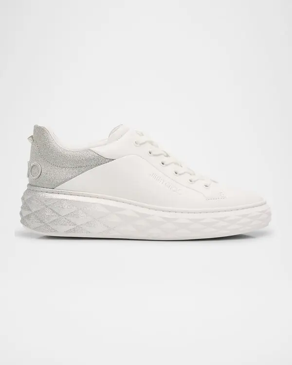 JIMMY CHOO Diamond Ombre Low-top Sneakers - White/silver