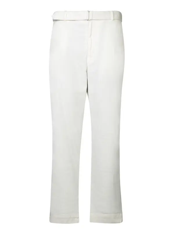 Officine Générale Pleated Striped Velvet Trousers