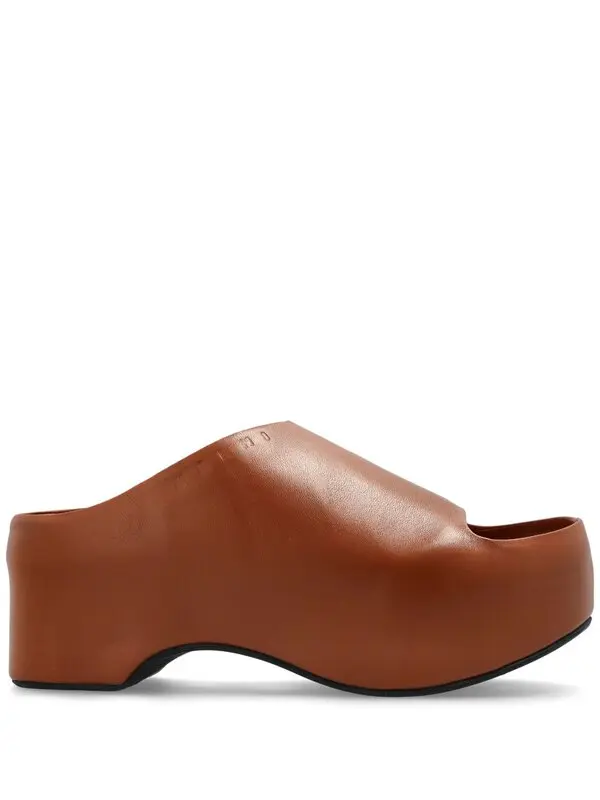 Marni Leather Mules - Brown