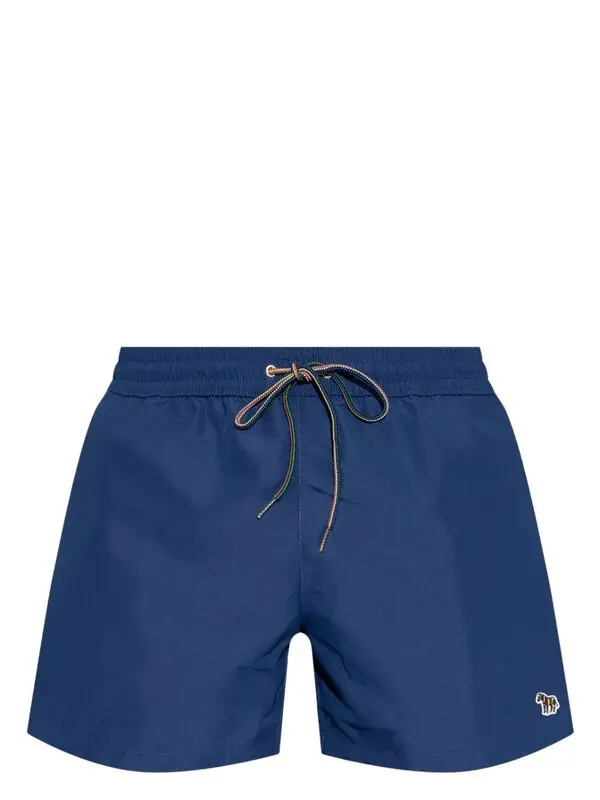 Paul Smith Logo-patch Swim Shorts - Blue