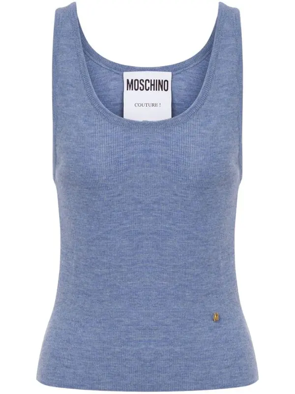 Moschino Fine-ribbed Top - Blue
