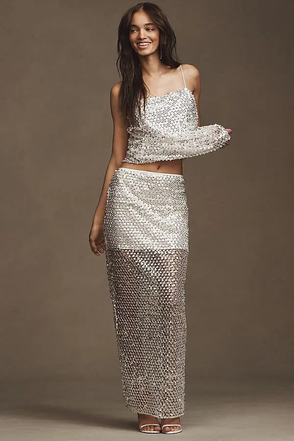Shona Joy Asteri Beaded Maxi Skirt