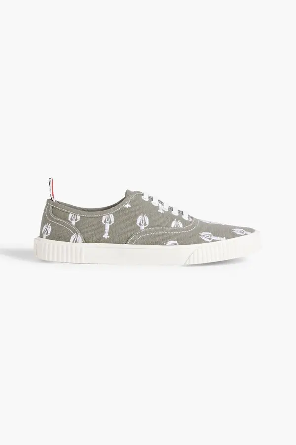 Thom Browne Embroidered Canvas Sneakers