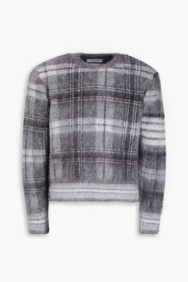 Thom Browne Jacquard-knit Mohair-blend Sweater