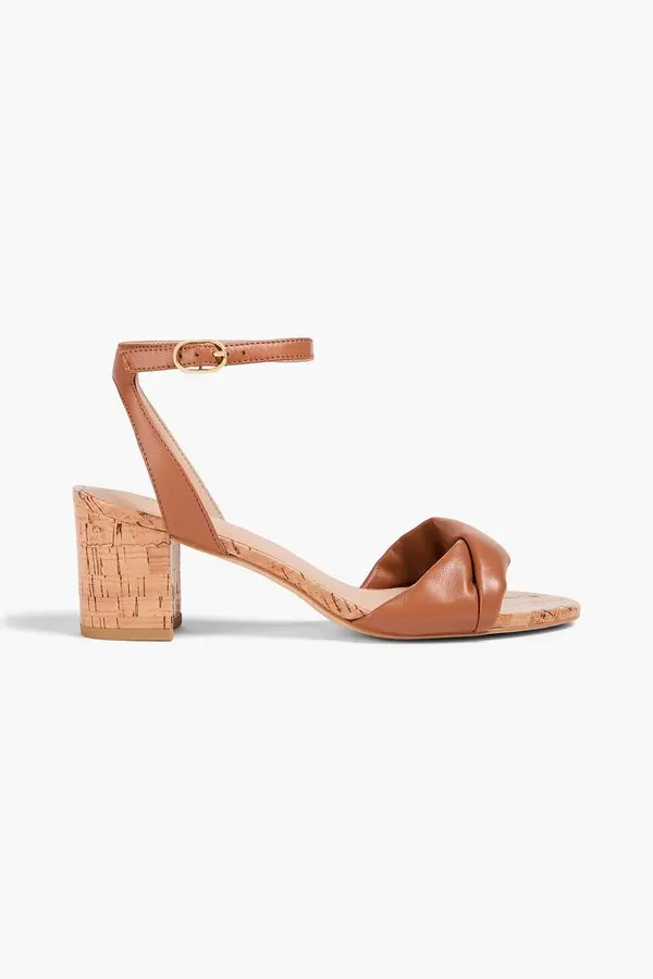 STUART WEITZMAN Everly 50 Leather Sandals - Light Brown