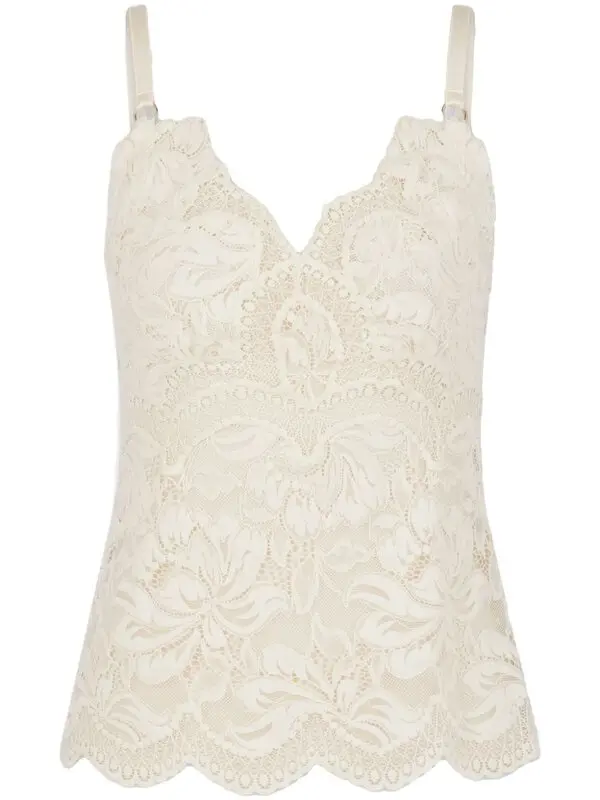 Rabanne Lace Tank Top - White