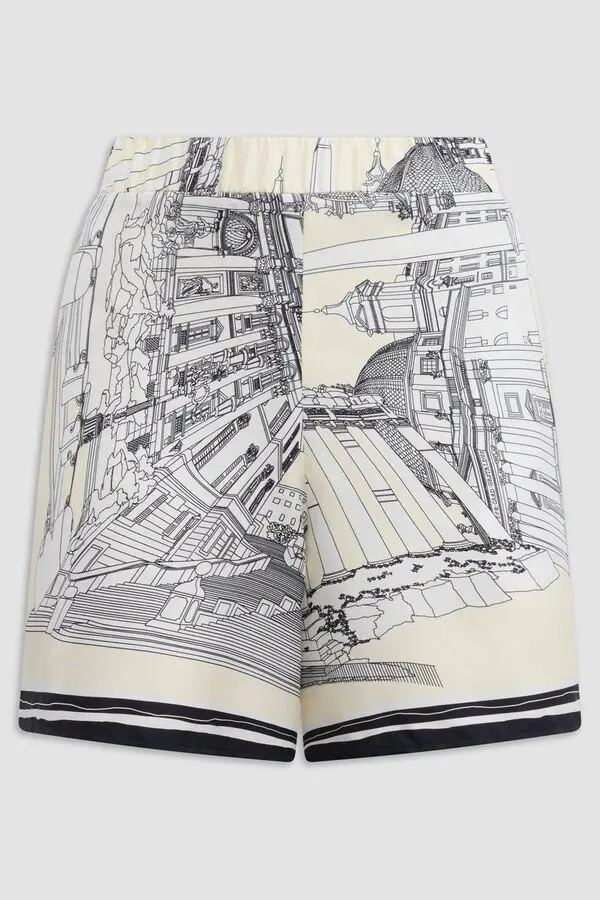 CALLAS MILANO Juvia Rome Print Shorts - White