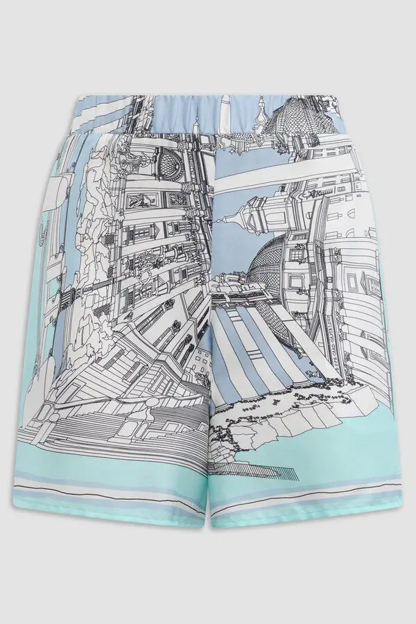 CALLAS MILANO Juvia Rome Print Shorts - Blue