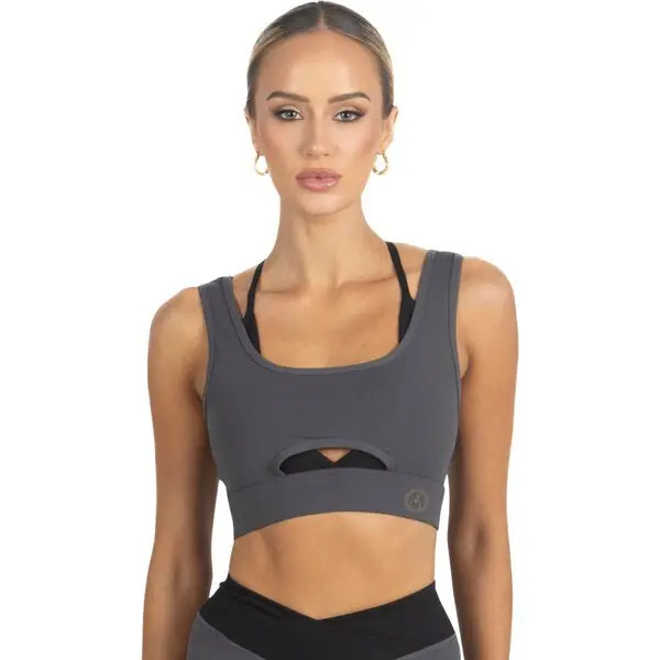 AKALIA Cleo Color Block Activewear Sportsbra - Black