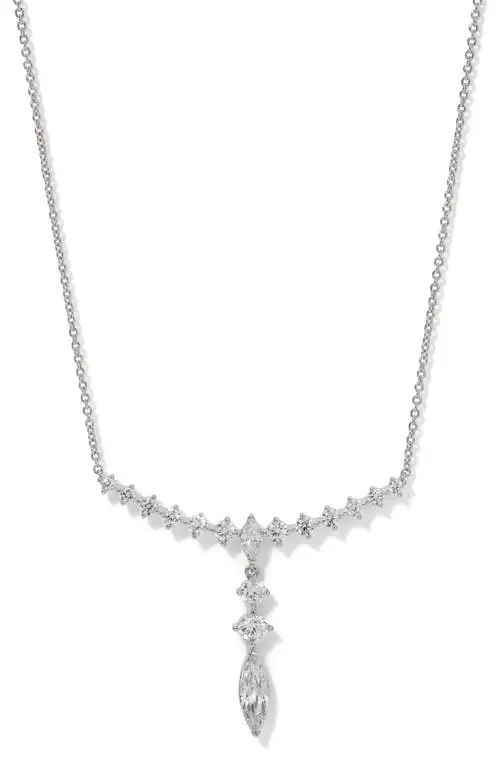 Nadri Cassi Cubic Zirconia Necklace - Rhodium