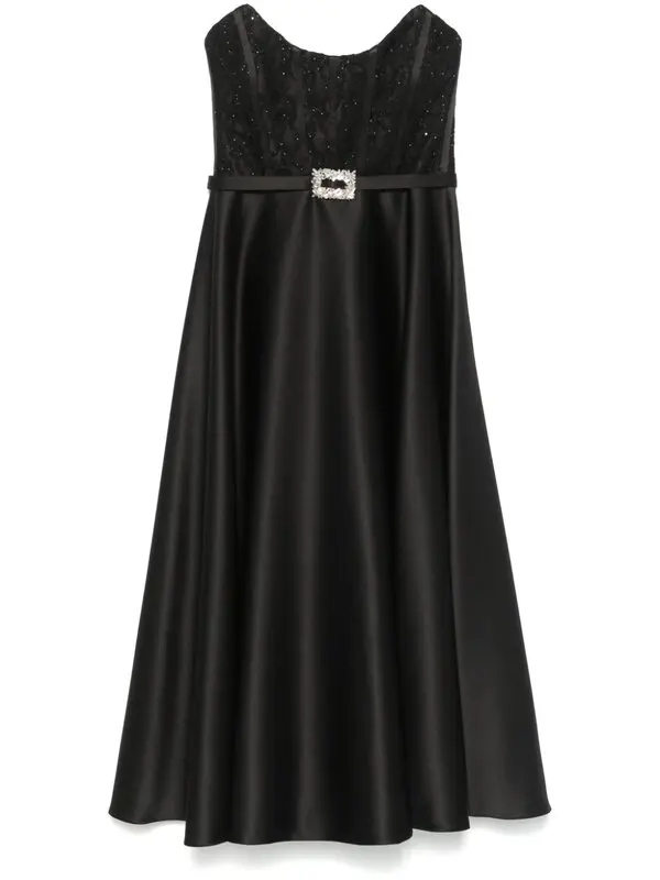 NISSA Corset-style Taffeta Dress