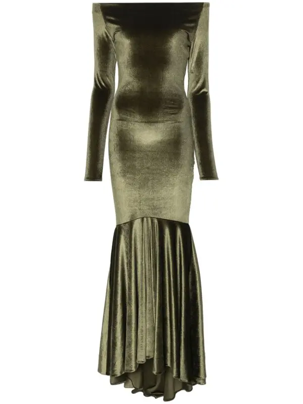 ATU BODY COUTURE Off-shoulder Gown - Green