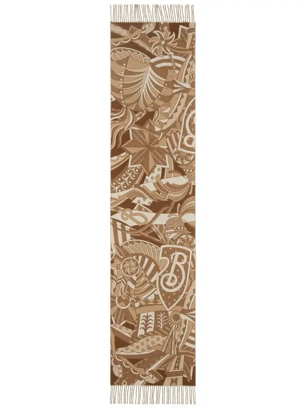 Burberry Carousel Ekd Scarf - Brown