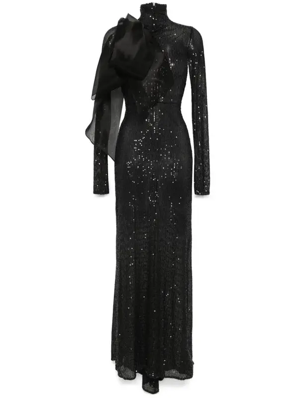 ATU BODY COUTURE Sequinned Maxi Dress - Black