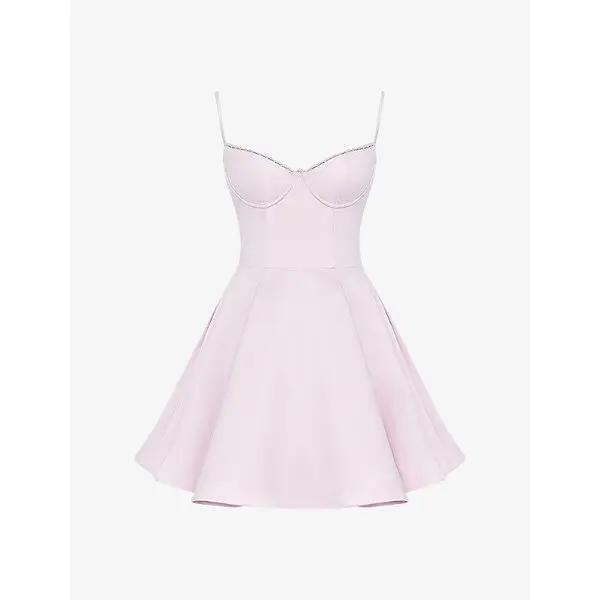 House Of Cb Tulle Satin Mini Dress - Ballerina Pink
