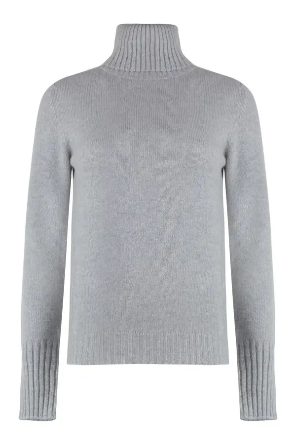 THE (ALPHABET) Cashmere Turtleneck Pullover - Grey