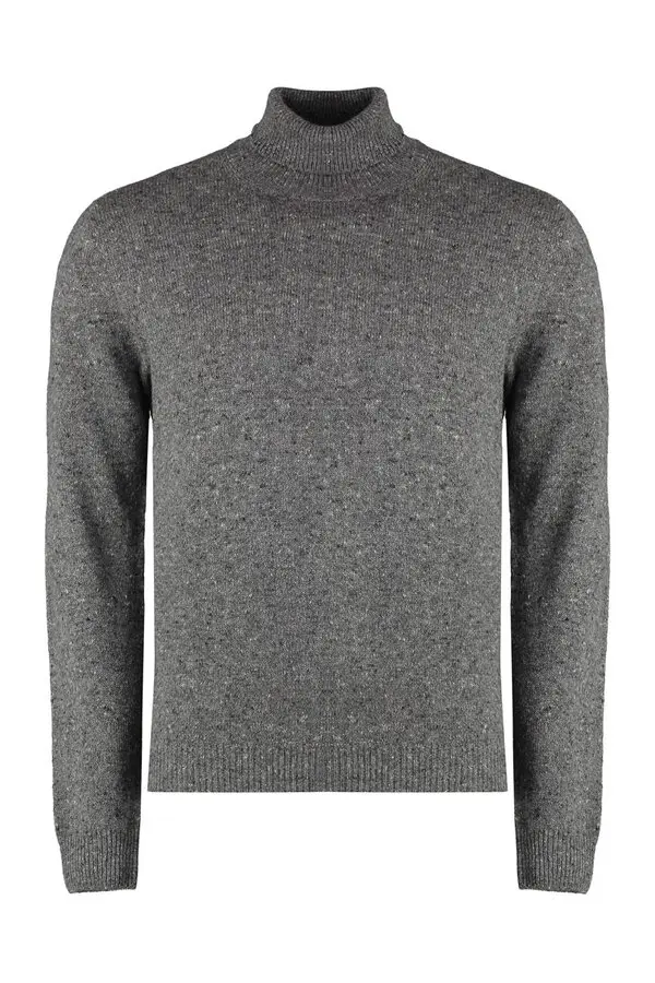 THE (ALPHABET) Cashmere Blend Turtleneck Sweater - Grey