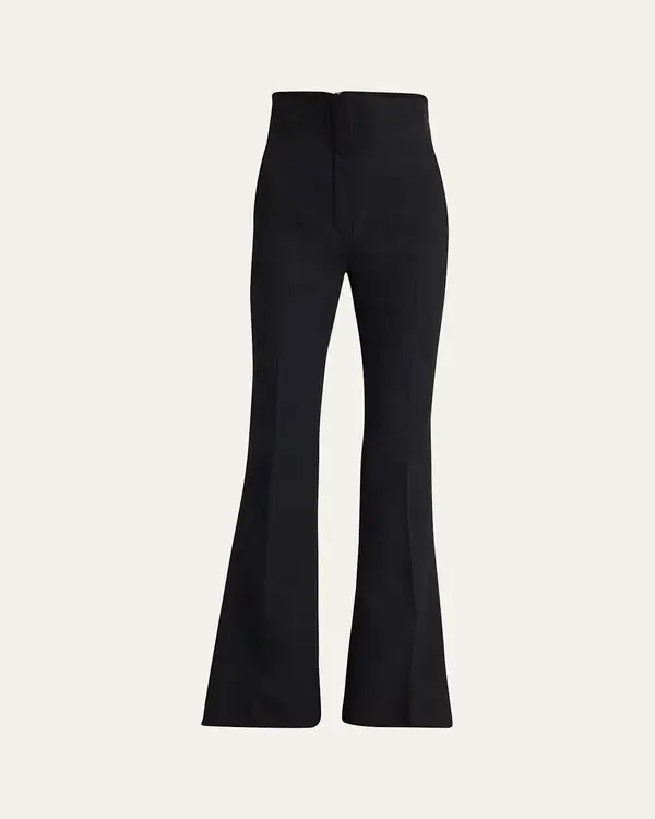 Alexander McQueen Foldover-waist Flare Trousers