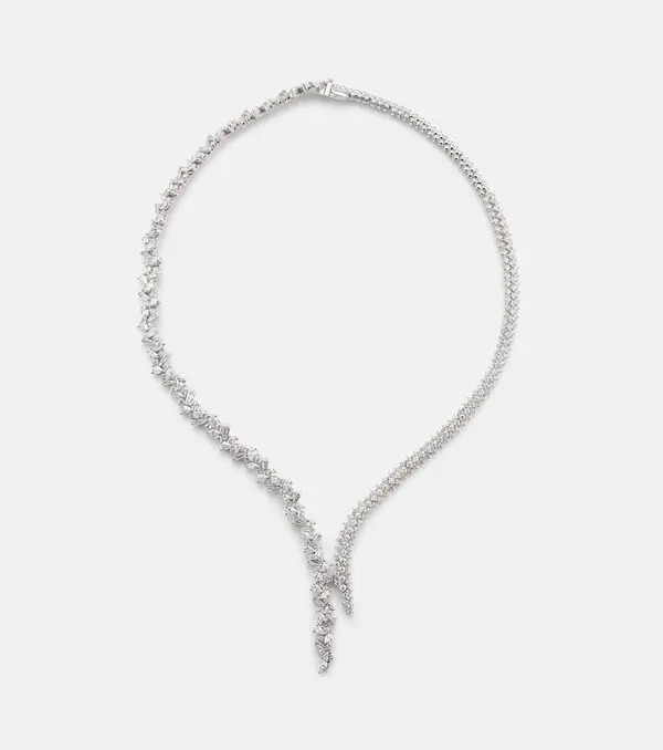 Yeprem 18kt White Gold Necklace With 13.26ctw Diamonds - Silver