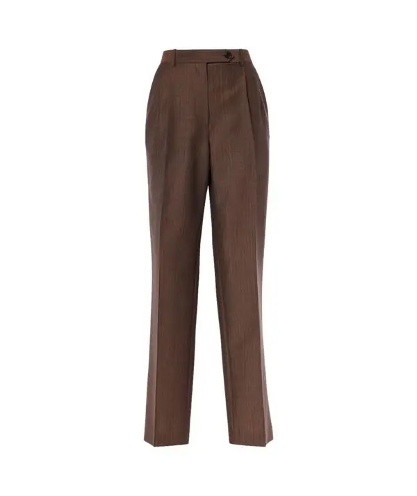 THE ROW Norbert Mohair And Wool Pants - Brown