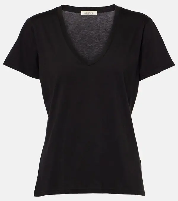 NILI LOTAN Carol Cotton Jersey T-shirt - Black