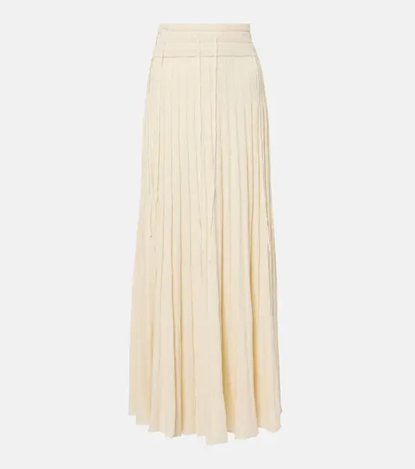 Christopher Esber Linen And Silk-blend Maxi Skirt - Beige